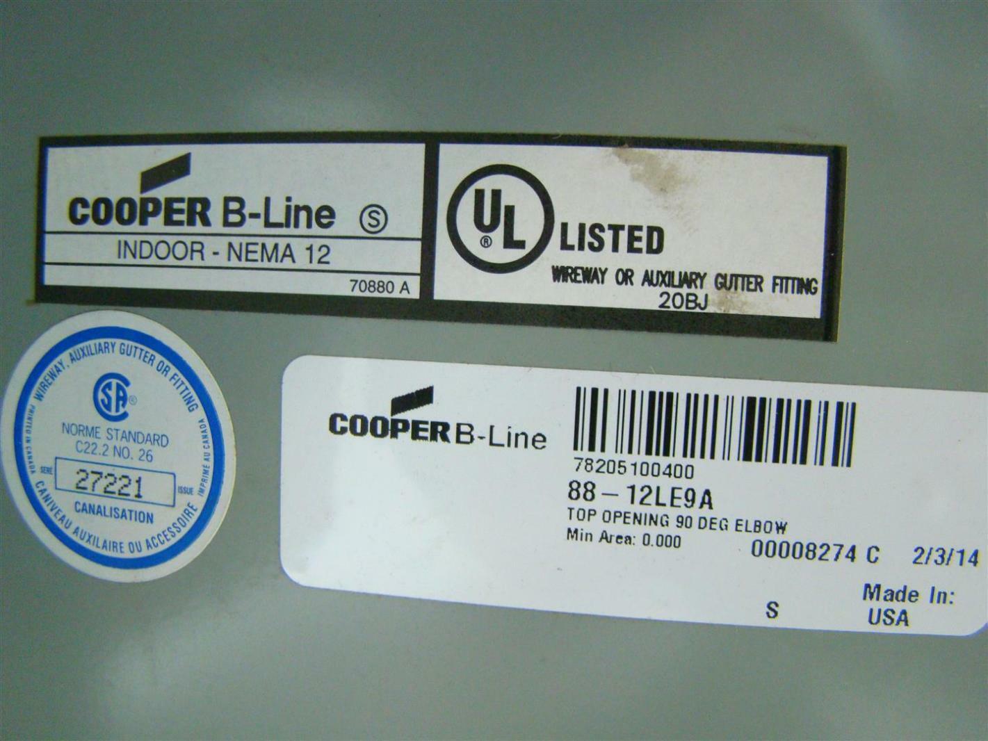 Cooper B-Line 12x12 Open Enclosure Lay-In Wireway | Joseph Fazzio ...