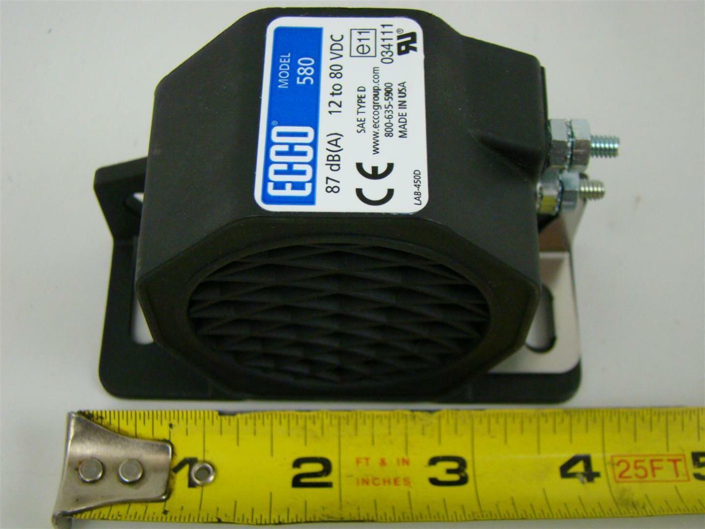 Ecco 12-80 VDC Model 580 Back up Alarm 87db | Joseph Fazzio, Incorporated