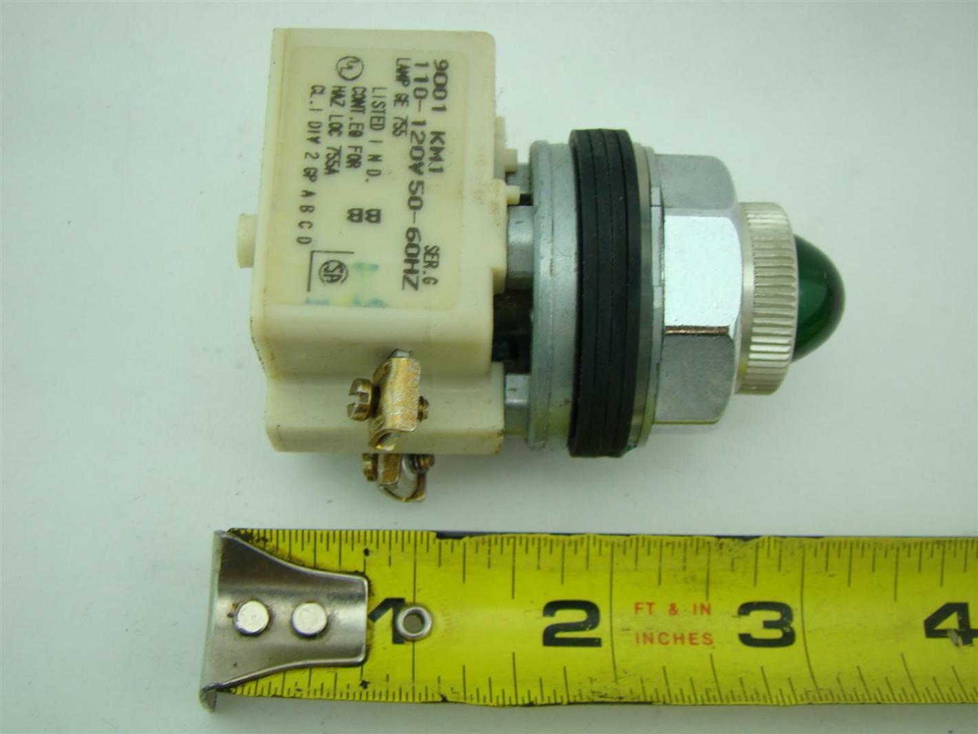 SQUARE D GREEN 9001 KM1 SER.G 110-120V 50/60HZ LAMP GE 755 LIGHT MODULE ...