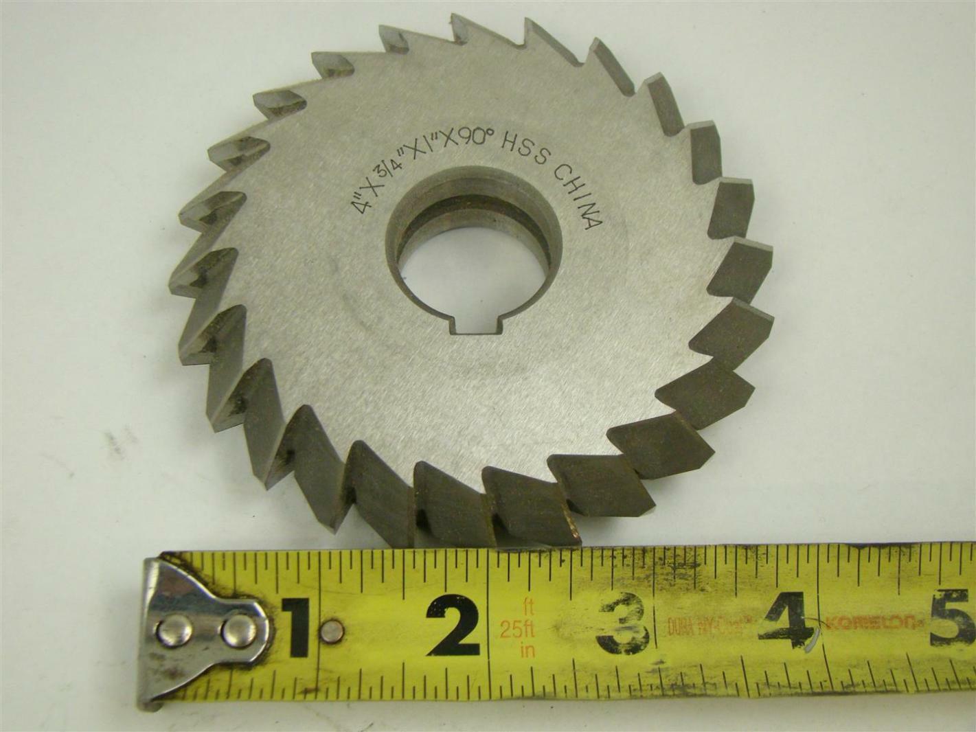 Double Angle Cutter HSS 4 x 3/4 x 1" x 90º | Joseph Fazzio, Incorporated