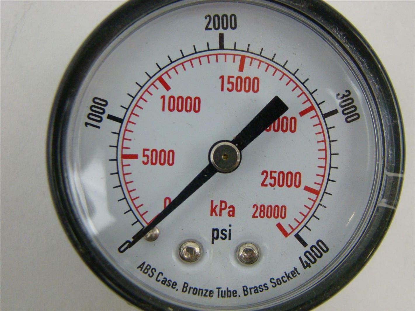Pressure Gauge 2" 4000PSI 4FLV1A | Joseph Fazzio, Incorporated