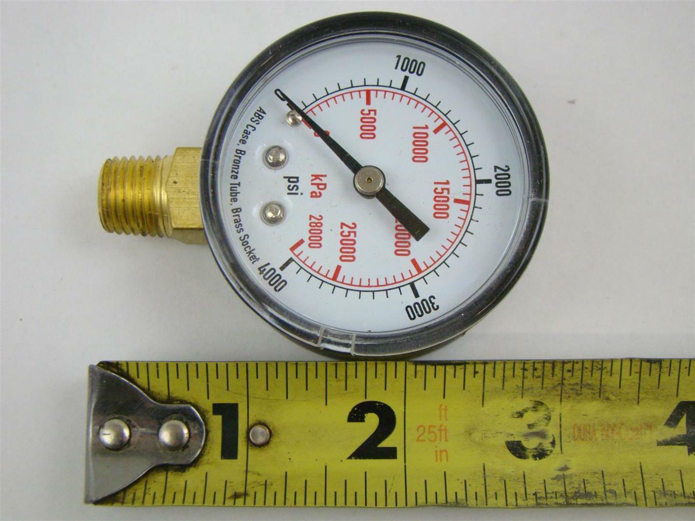 Pressure Gauge 2" 4000PSI 4FLV1A | Joseph Fazzio, Incorporated