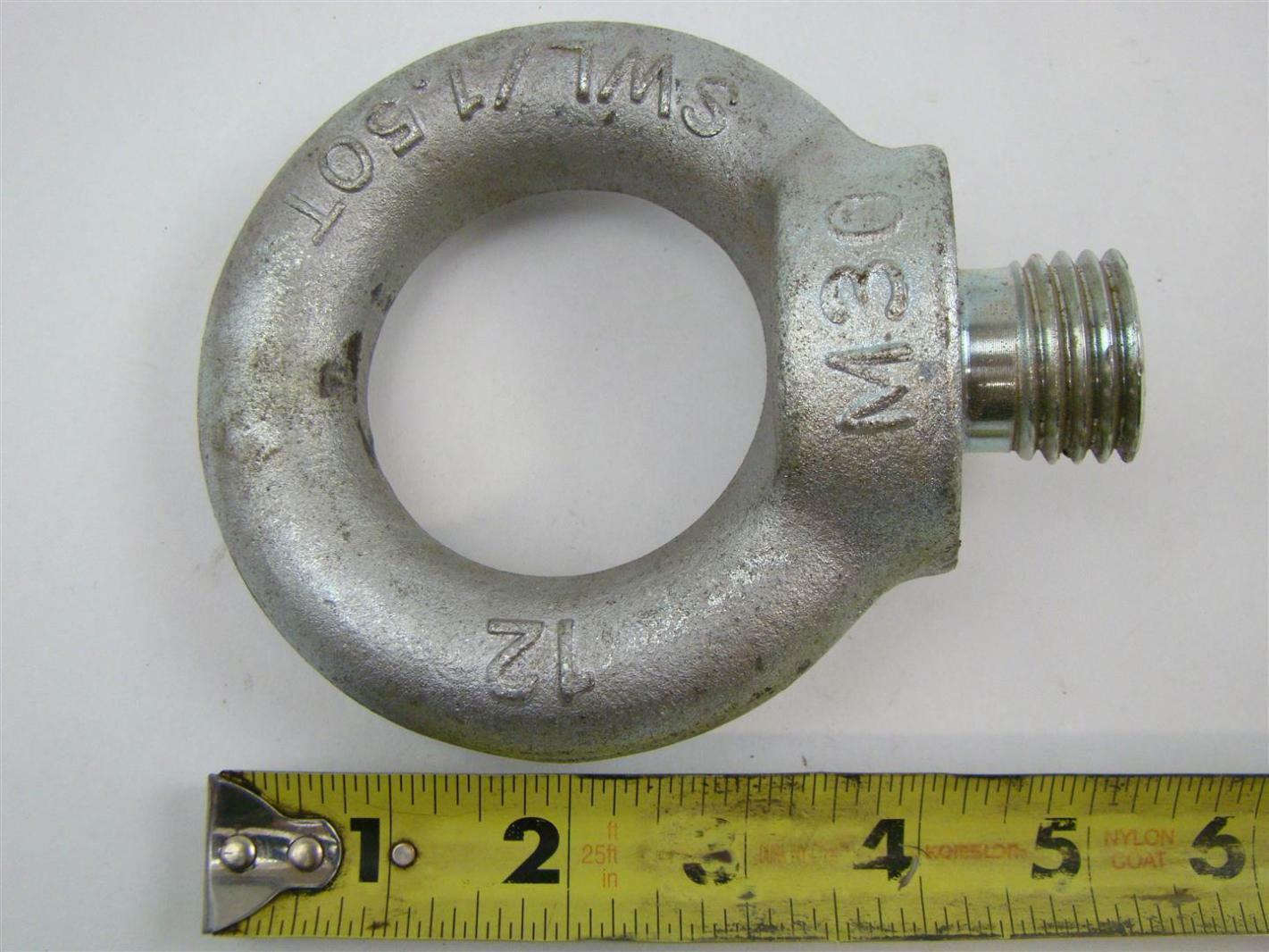 Lifting Rigging Eyebolt, M30 , SWL/1.50T | Joseph Fazzio, Incorporated