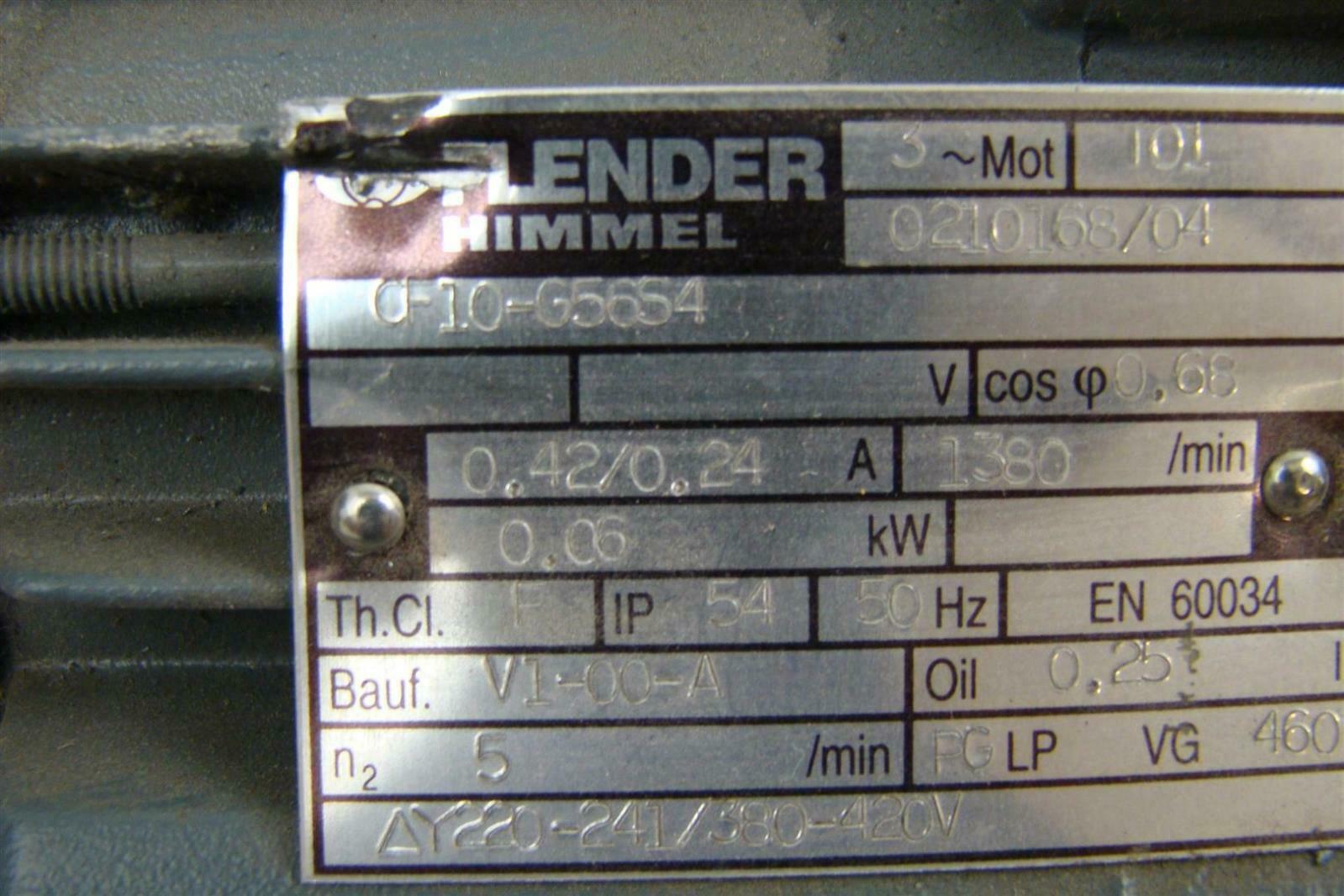 Flender Gear Motor 1660 RPM 50Hz, CF10-G56S4 | Joseph Fazzio, Incorporated