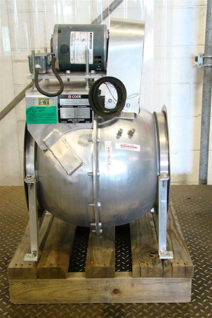 Loren Cook Centri Vane Aluminum Belt Drive 295 CFM Inline Fan 115v ...