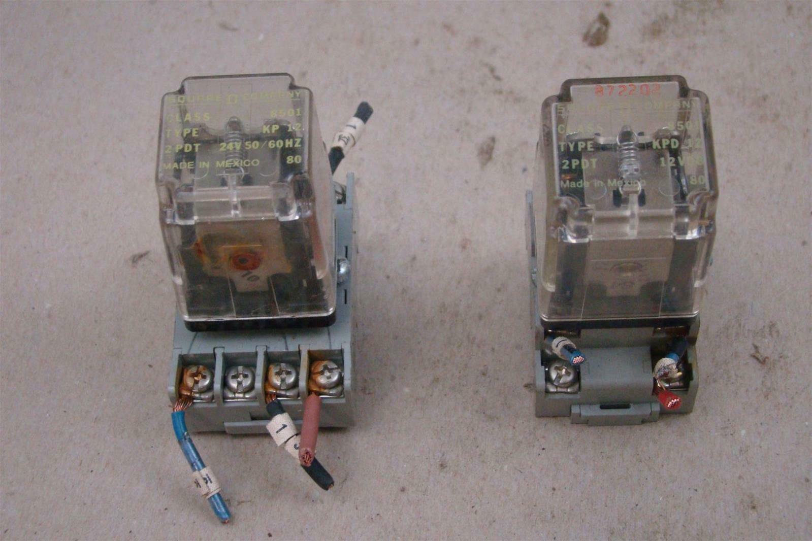 (2) Square D Power Relay with Socket Base 24v & 12v, 2PDT | Joseph ...