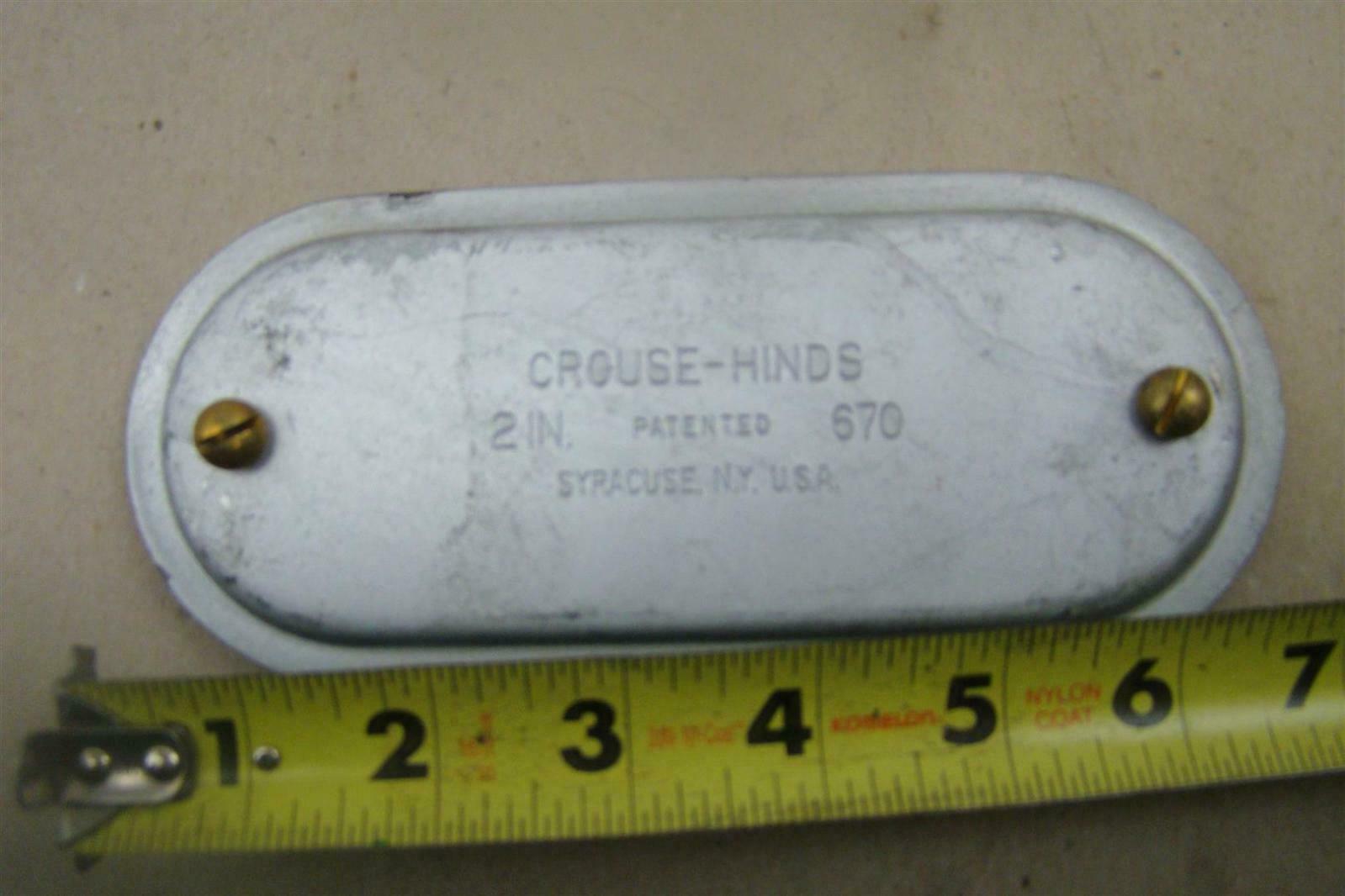 Crouse-Hinds 2in LB Conduit Body Cover , 670 | Joseph Fazzio, Incorporated