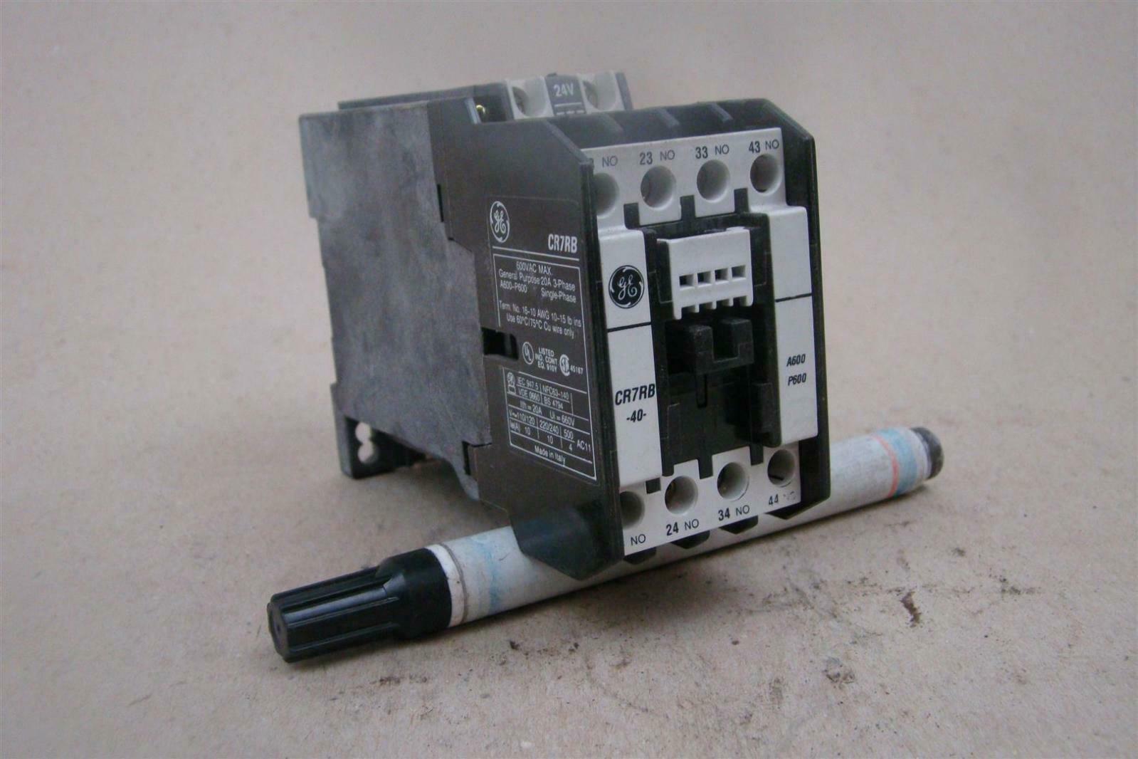 GE General Purpose Contactor Relay, 24v Coil , CR7RB | Joseph Fazzio ...