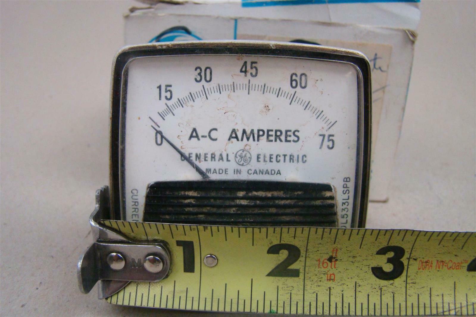 General Electric 2.5" AC Amps Panel Meter, 0-75 , L55 | Joseph Fazzio ...