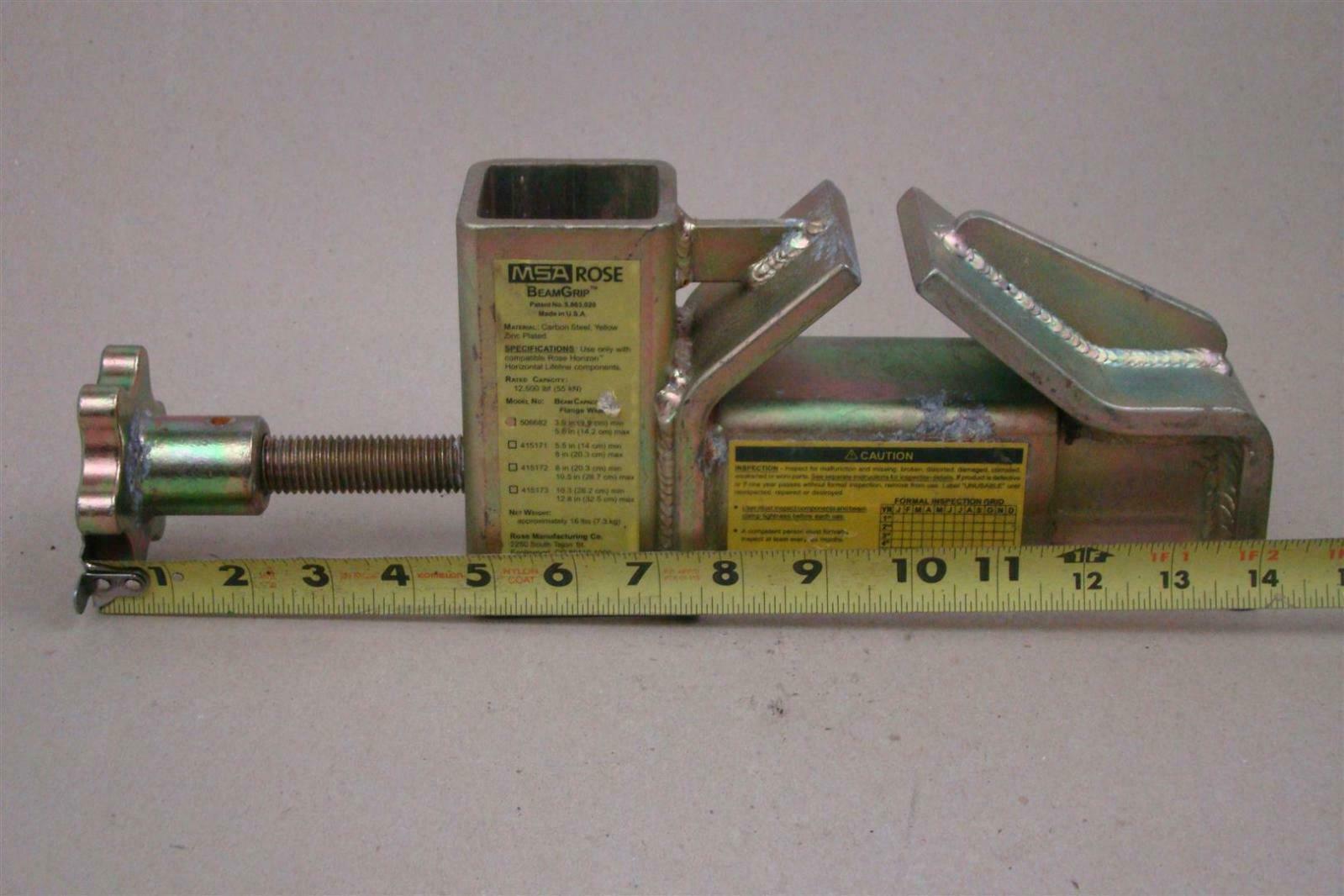 MSA Rose BeamGrip Rated Cap: 12,500 LBF (55kN), 506682 | Joseph Fazzio ...
