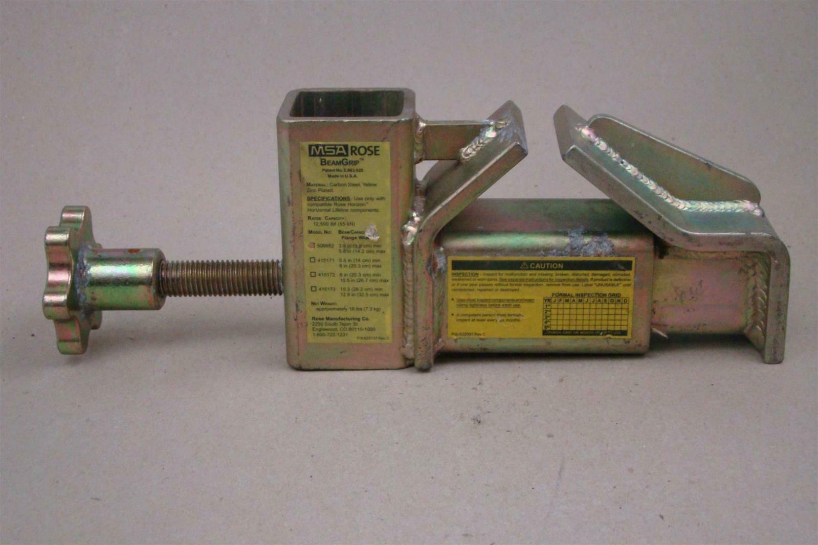 MSA Rose BeamGrip Rated Cap: 12,500 LBF (55kN), 506682 | Joseph Fazzio ...