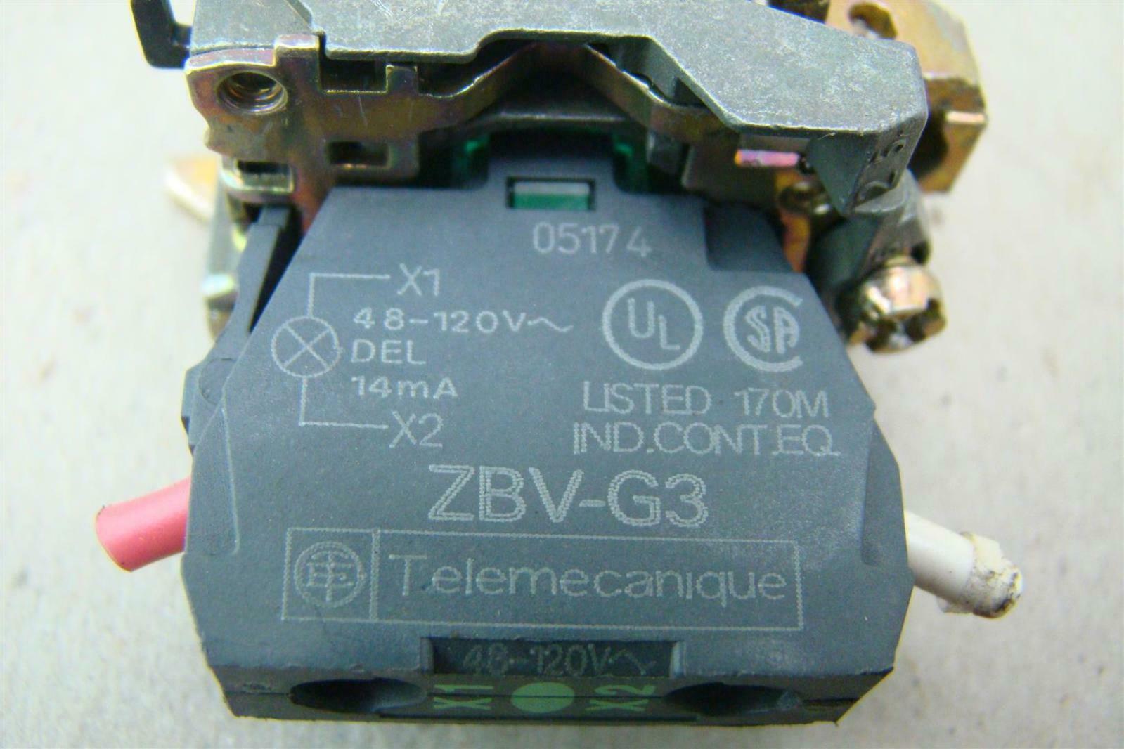 Telemecanique Green Push Button with Contact Block , ZBV-G3 | Joseph ...