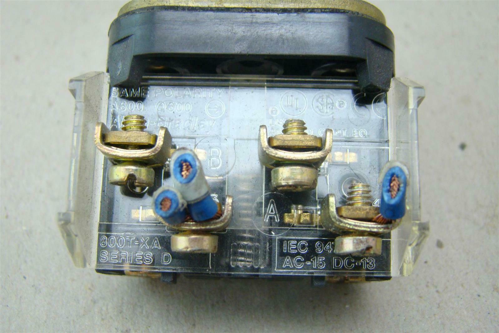 Allen Bradley Blue Push Button with Contact Block Series D, 800T-XA | Joseph Fazzio, Incorporated