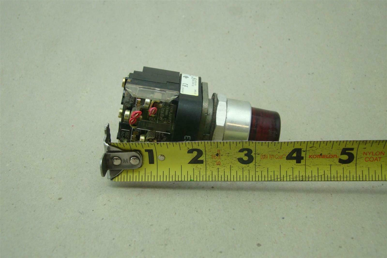 Allen Bradley Red Illuminated Push Button with Contact 120v 50/60Hz ...