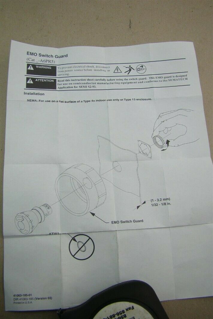 EMO Switch Guard , A6PR5 | Joseph Fazzio, Incorporated