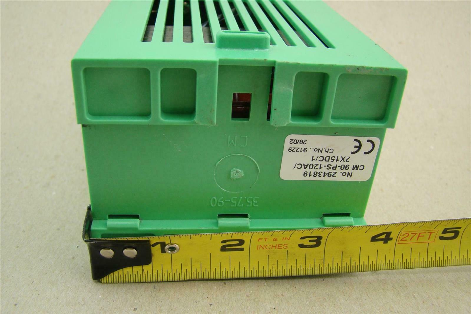 Pheonix Contact 12vDC Power Supply , 90-PS-120AC/2x15DC/1 | Joseph ...