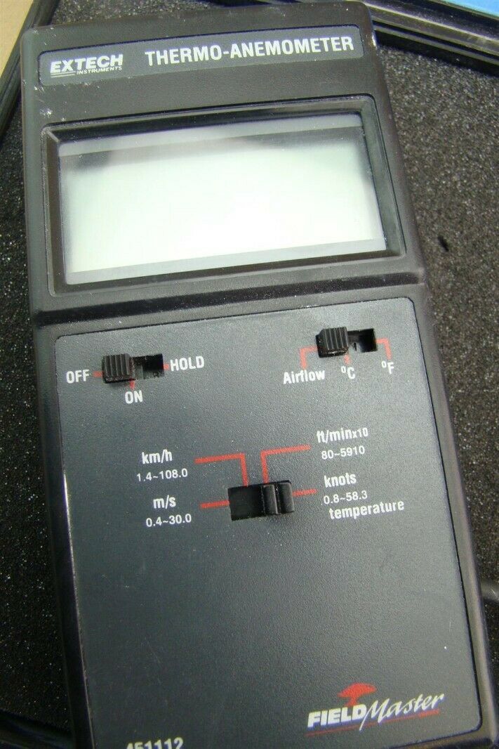 Extech Instruments Thermo-Anemometer Field Master with Probe 451112 ...