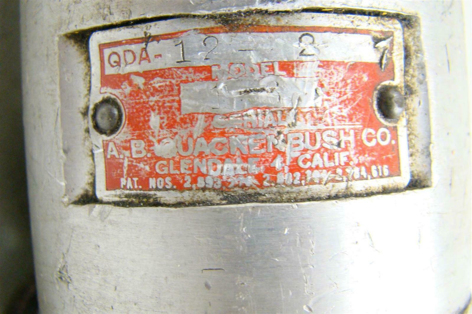A.B. QuackenBush 25" Pneumatic Drill, 1/2-20, 33BA Chuck , QDA 12-2 ...