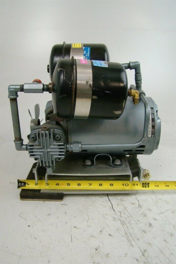 Gast 1/2HP Air Compressor 200vAC, 3PH, 1725 RPM, 50 PSI, 3.1cfm, 3LBA ...