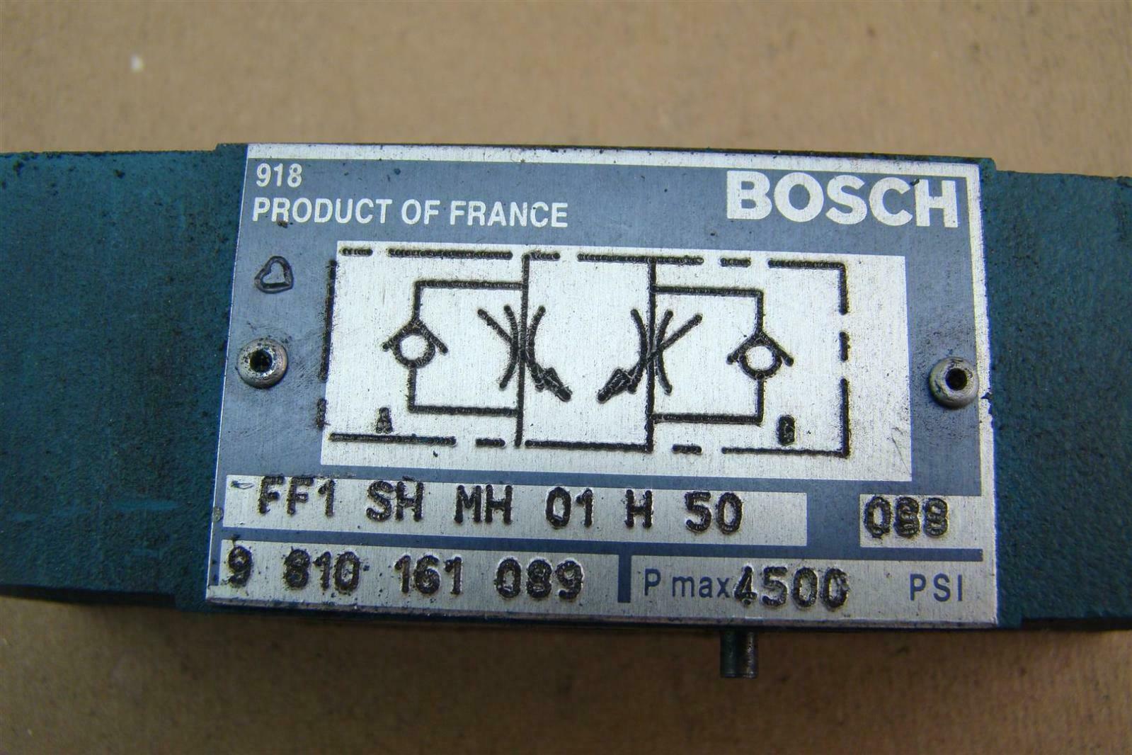 Bosch Flow Control Valve 4500 PSI Max, FF1 SH MH 01 H50 | Joseph Fazzio ...