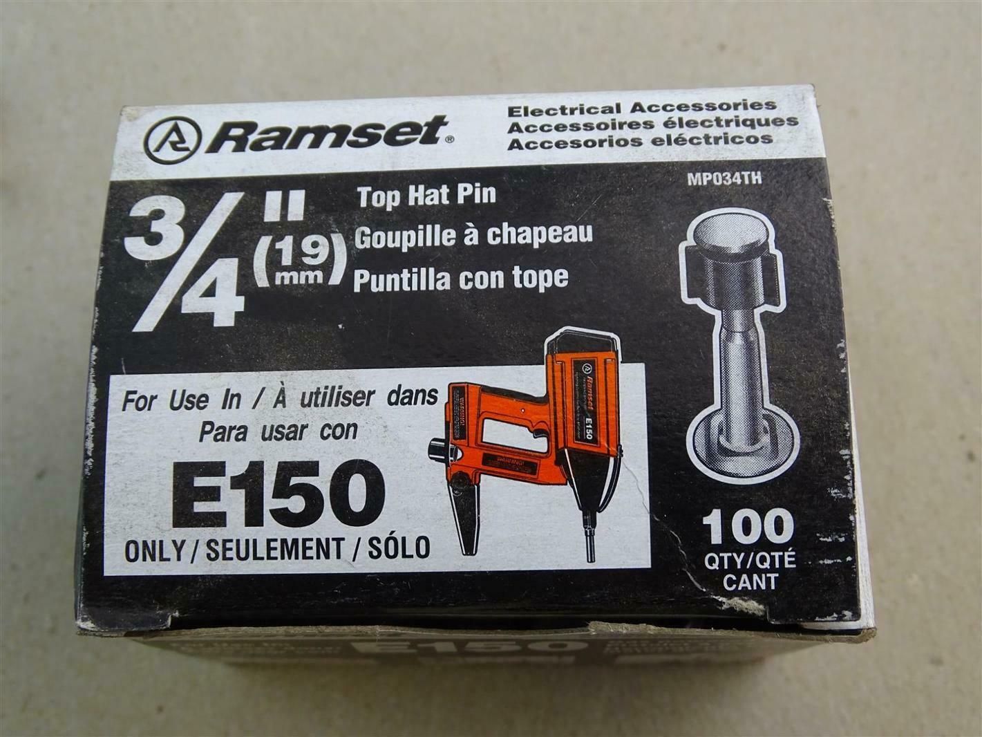 Ramset Top Hot Pin 3/4" 100 count , E150 | Joseph Fazzio, Incorporated