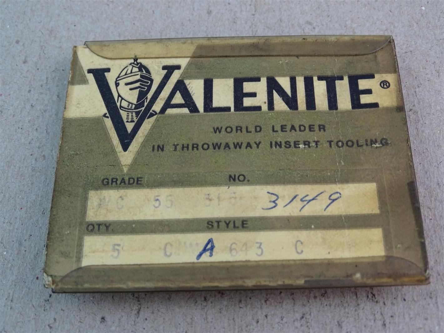 Valenite Carbide Inserts Grade C 8 Pack, CBD 6F | Joseph Fazzio ...