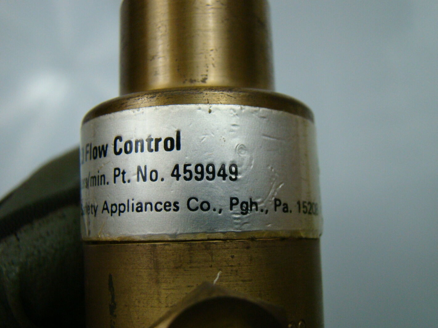 MSA .25 liters/min Flow Control Regulator 459949 | Joseph Fazzio ...