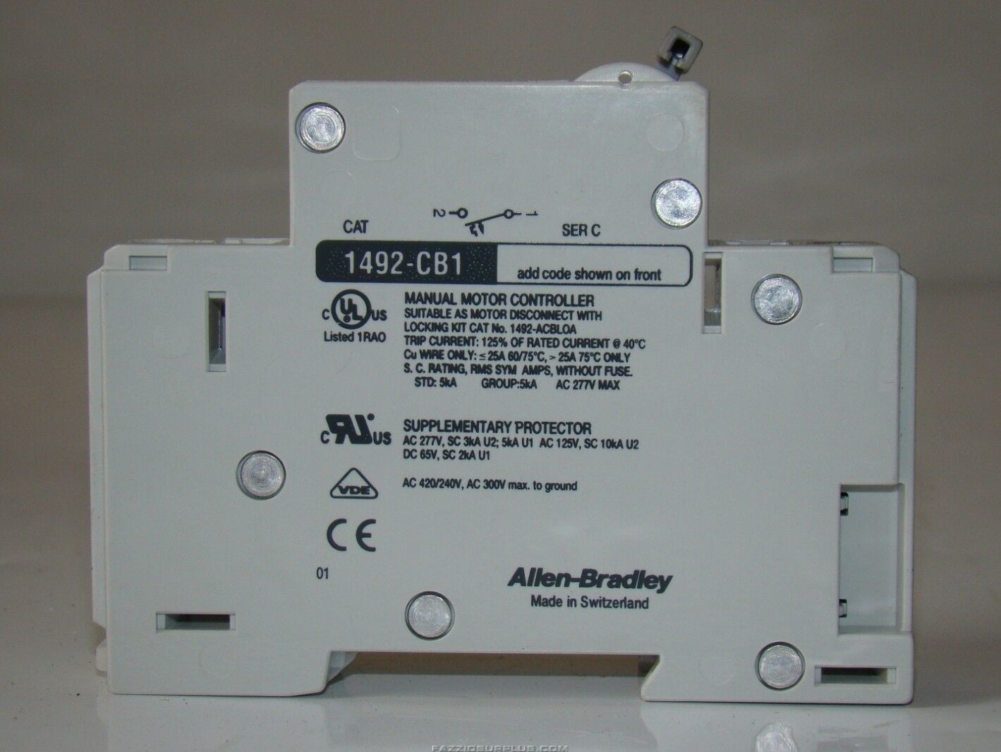 Allen-Bradley, Minature Breaker 1492-CB1 | Joseph Fazzio, Incorporated