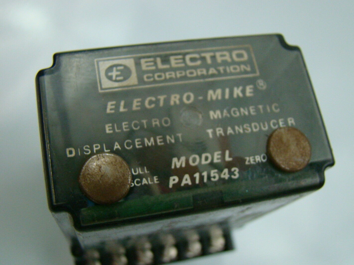 Electro Corp. Displacement Transducer Model PA11543 | Joseph Fazzio ...