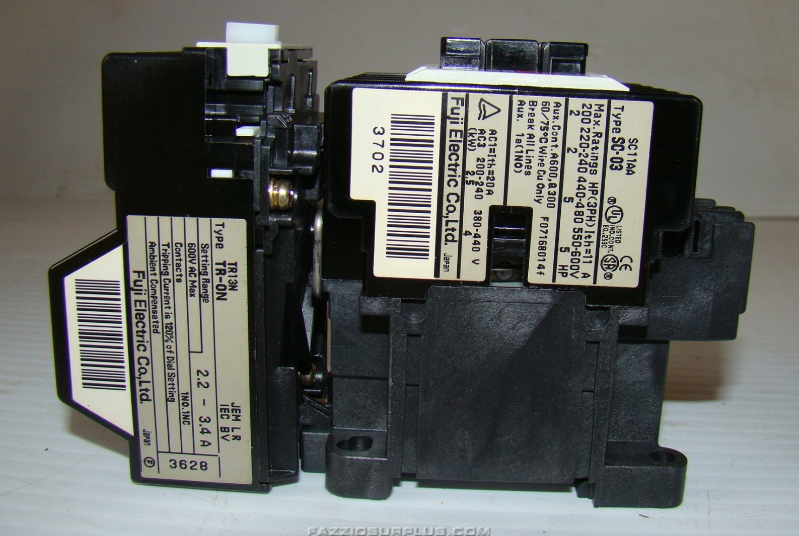 Fuji Electric Co,20A Contactor 600v 3 Pole SC11AA | eBay