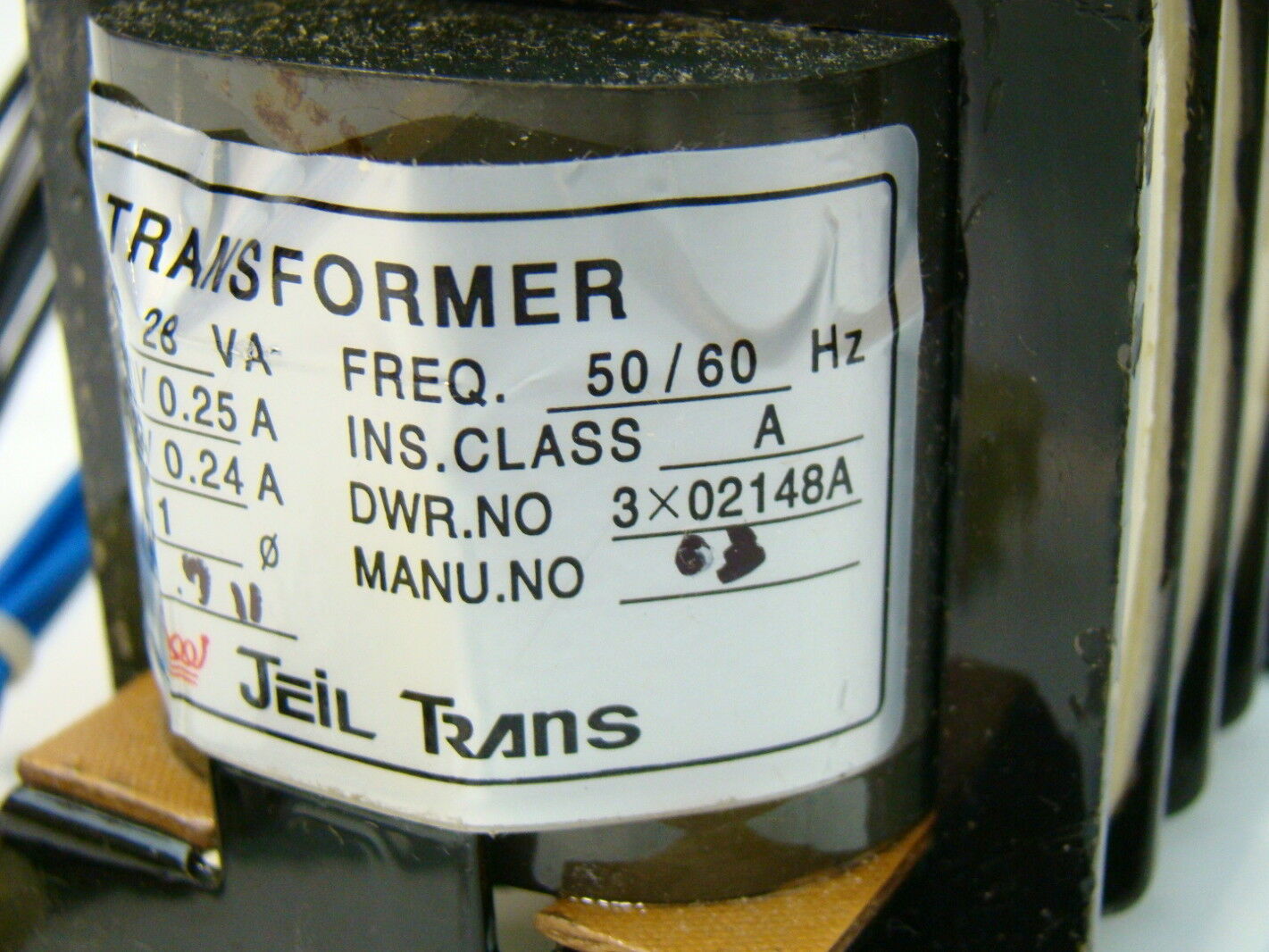 Jeil Trans Single Phase 28VA Transformer 110v x 29v 3X02148A | Joseph ...