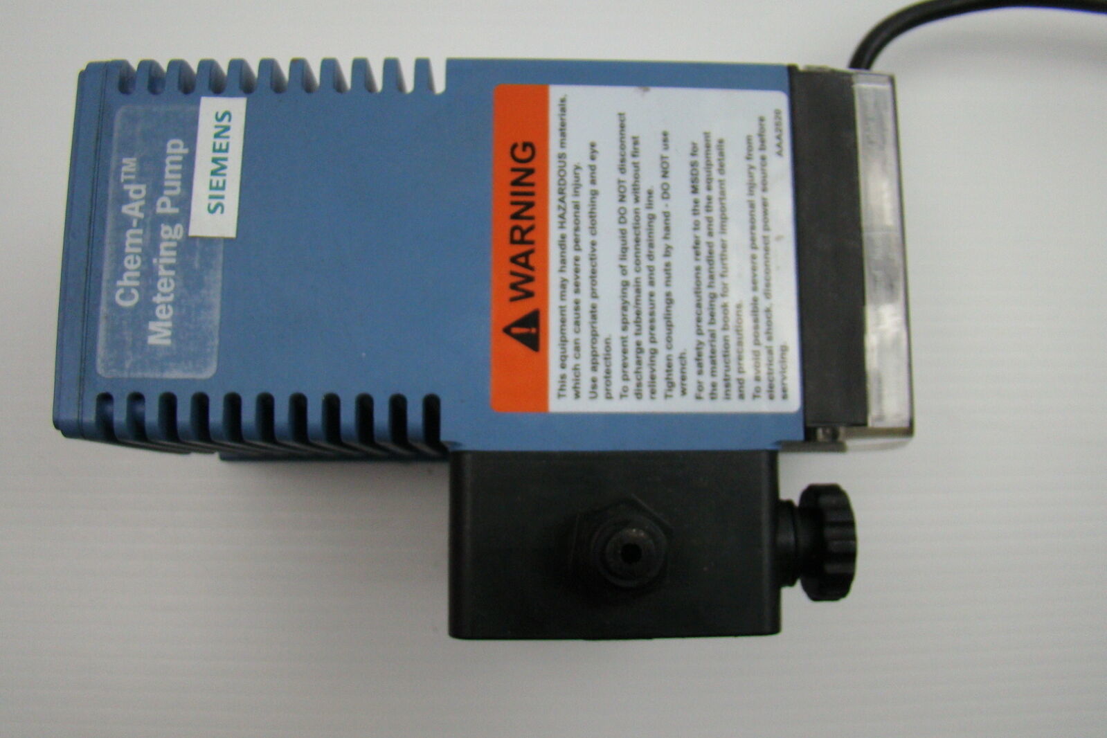 Siemens 115 Volt Chem-Ad Metering Pump CM1B2E60KFC9933 | Joseph Fazzio ...