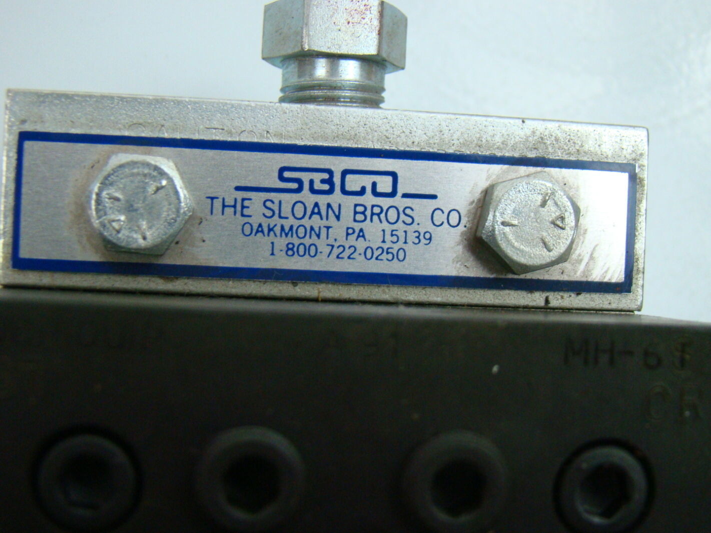 Sloan Brothers MH Divider Block Assembly Bulletin MH-190 | Joseph ...