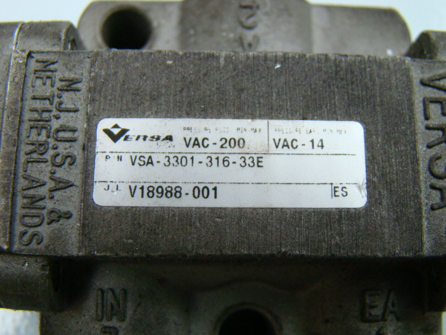 Versa Valves 1/4" Three-Way Valve VSA-3301-316-33E | Joseph Fazzio ...