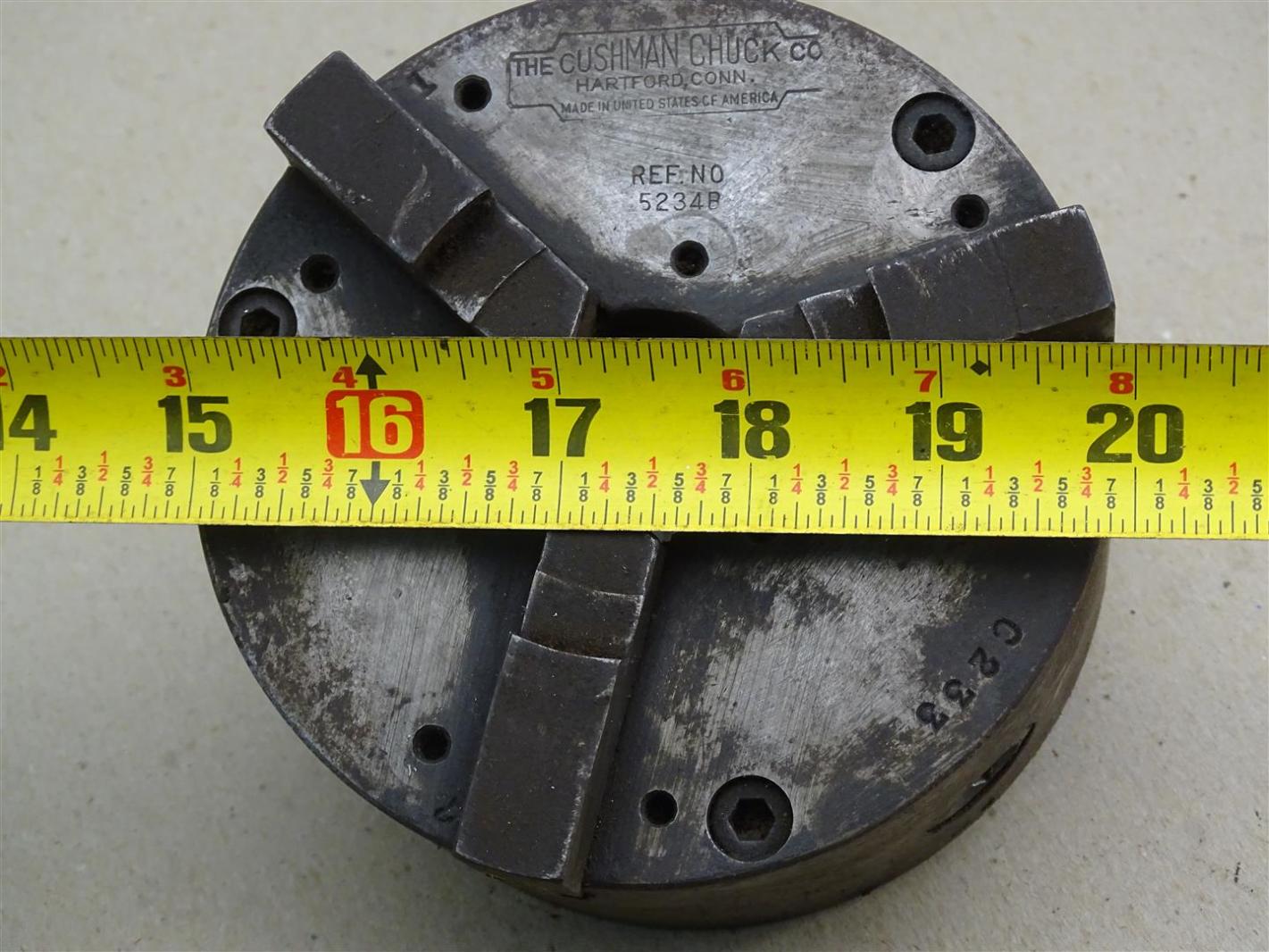 Cushman Chuck Company 3-Jaw Lathe 5" Chuck Ref No. 5234B, C233 | eBay
