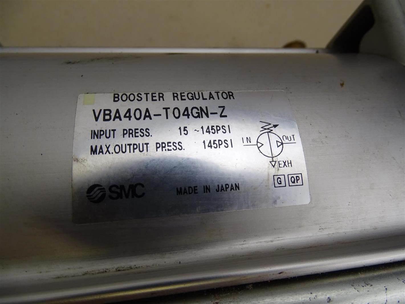 SMC Booster Regulator , VBA40A-T04GN-Z | Joseph Fazzio, Incorporated