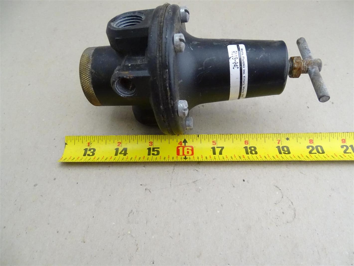 Watts Fluid Air Inc. Pneumatic Air Regulator , R119-04C | Joseph Fazzio ...