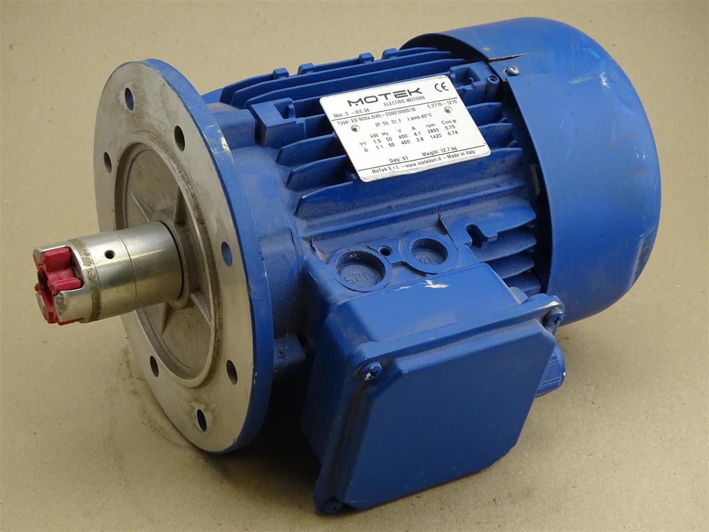 Motek 1.5 kW(2HP) Electric Motor 400v 50Hz, ED901000518 | Joseph Fazzio ...