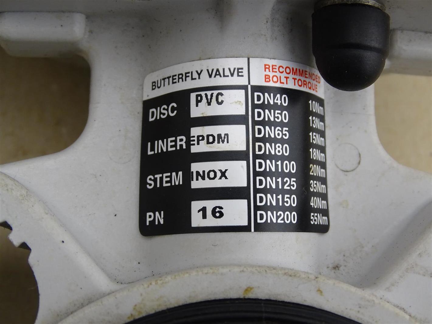 FIP Butterfly Valve PVC, EPDM, INOX 16, D63- 2" DN50 | Joseph Fazzio ...