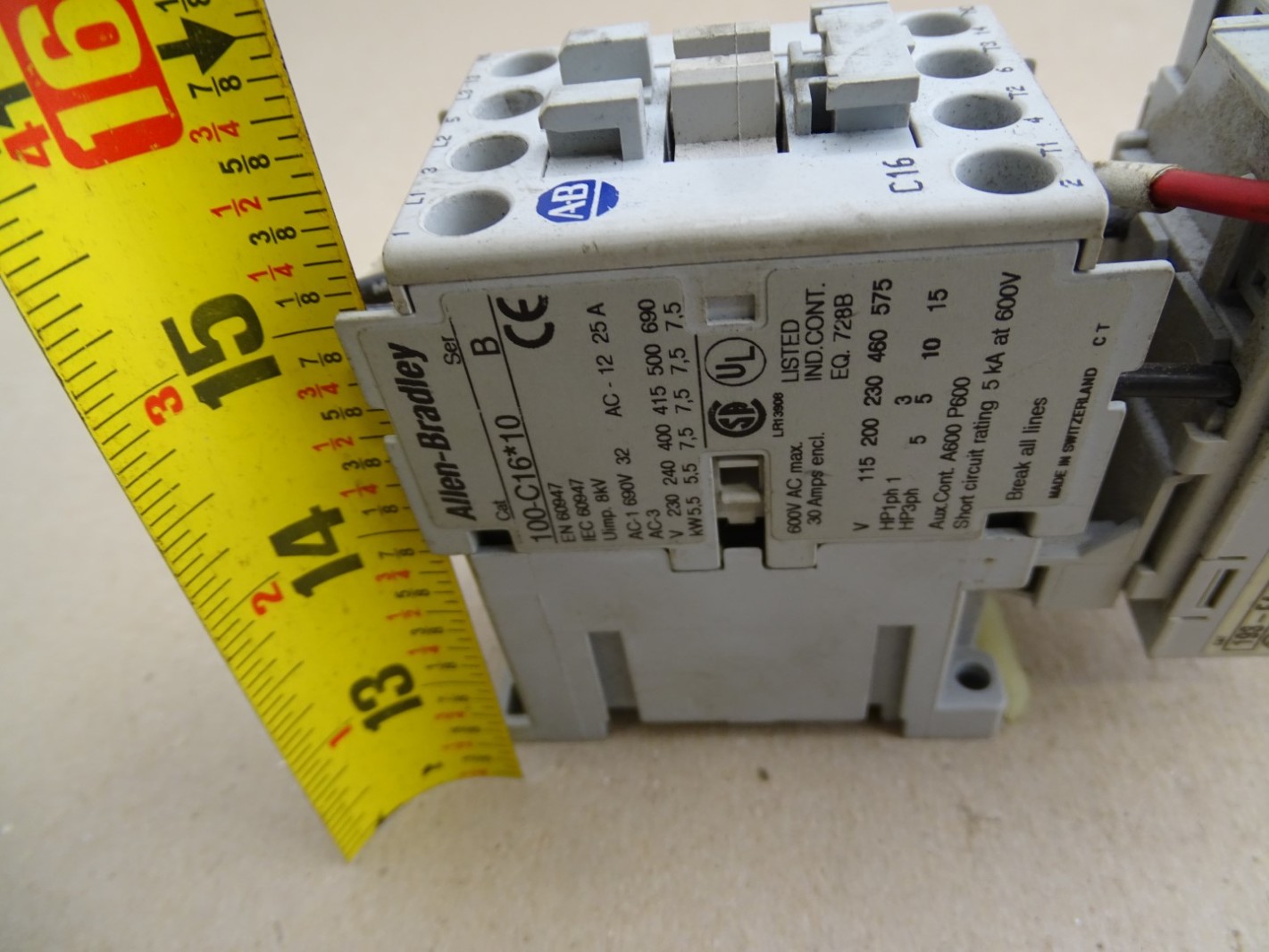 Allen Bradley Contactor w Auxiliary Contact , 100-C16*10 SER B | Joseph ...