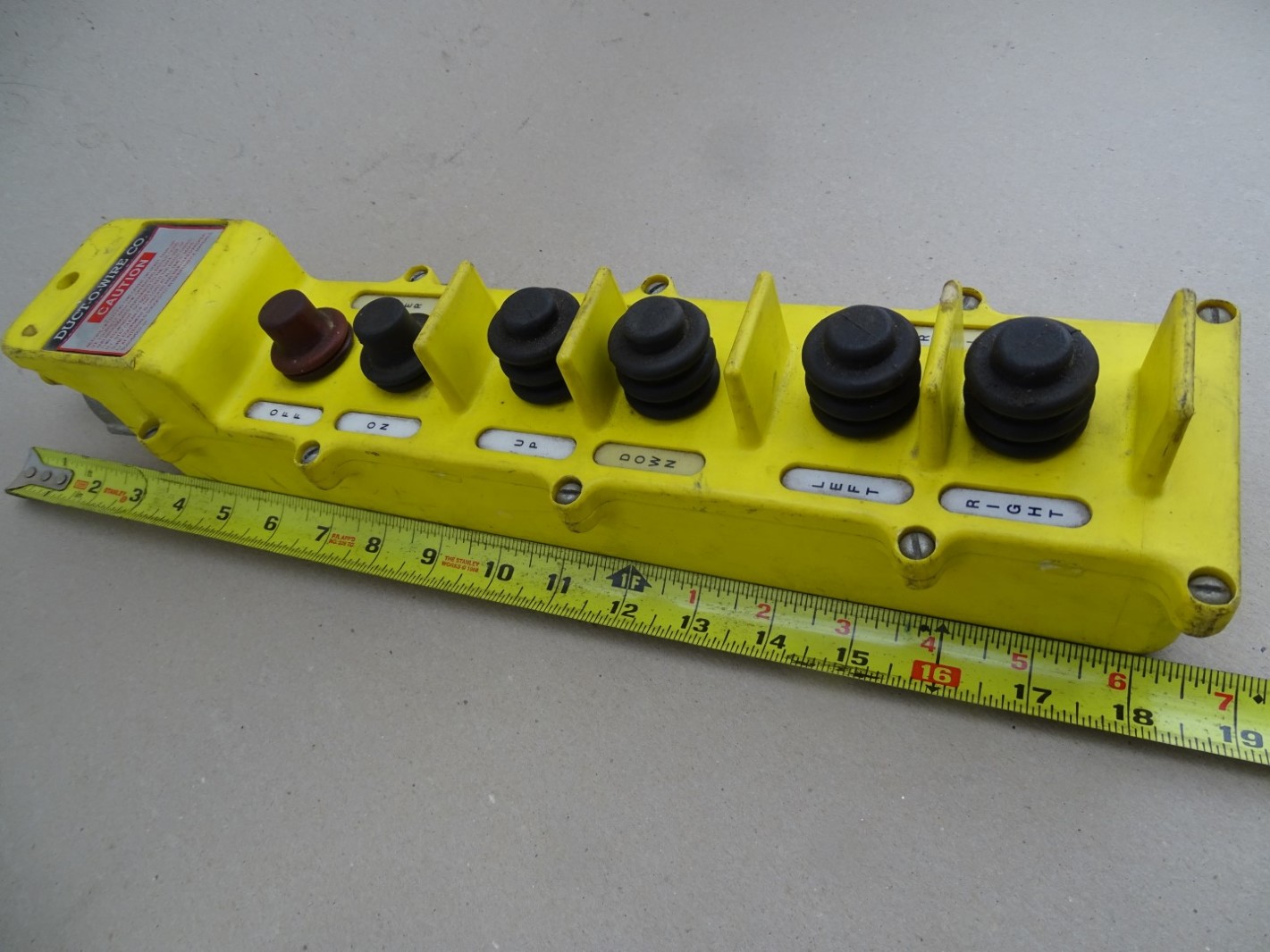 Duct-O-Wire Co. Push Button Crane Pendant , 6-Button | Joseph Fazzio ...