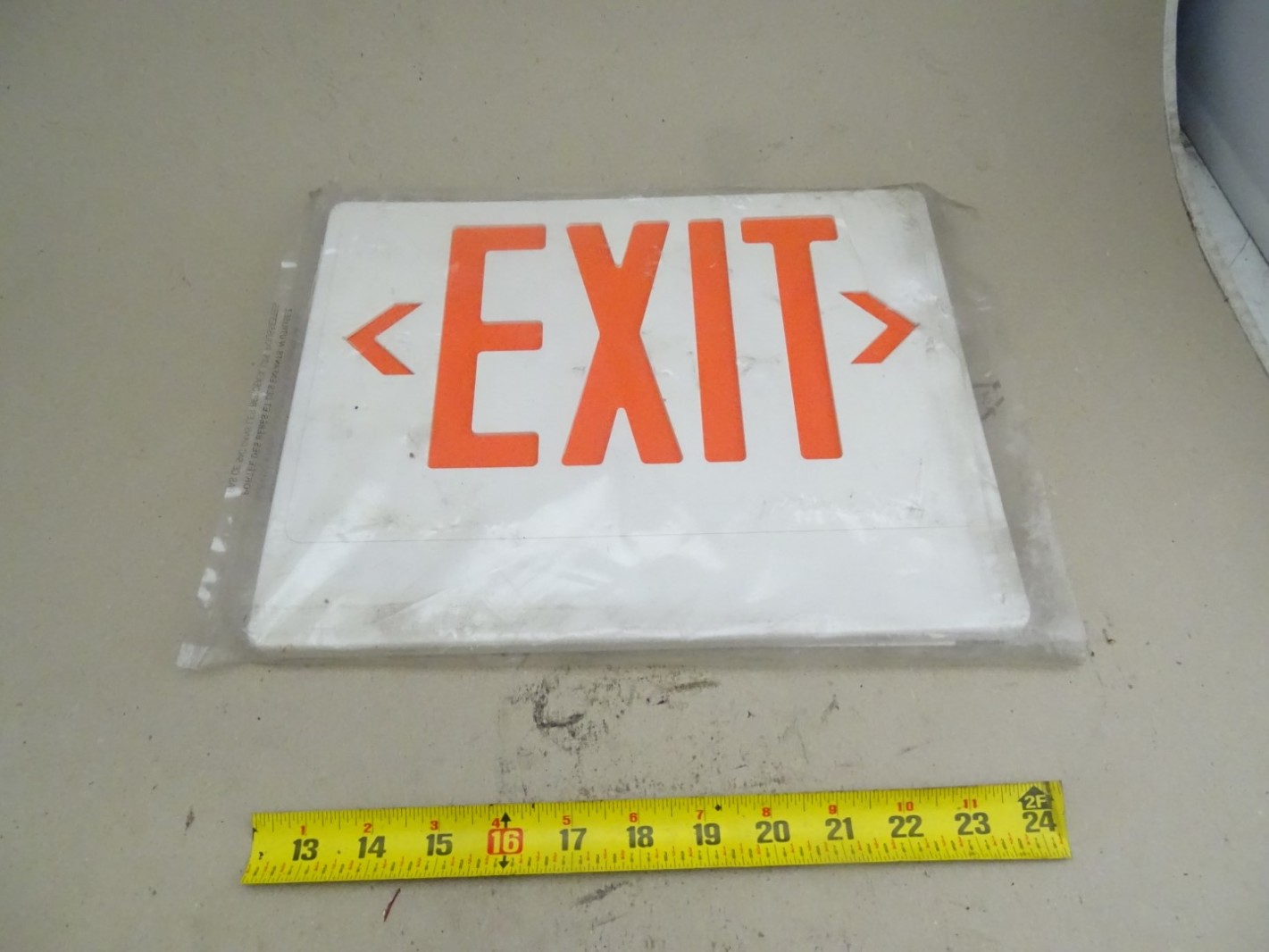 Plastic Exit Sign Face Panel , Signs | Joseph Fazzio, Incorporated