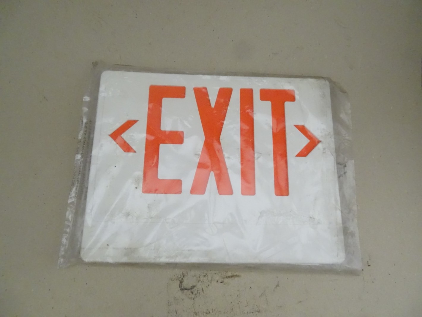 Plastic Exit Sign Face Panel , Signs | Joseph Fazzio, Incorporated