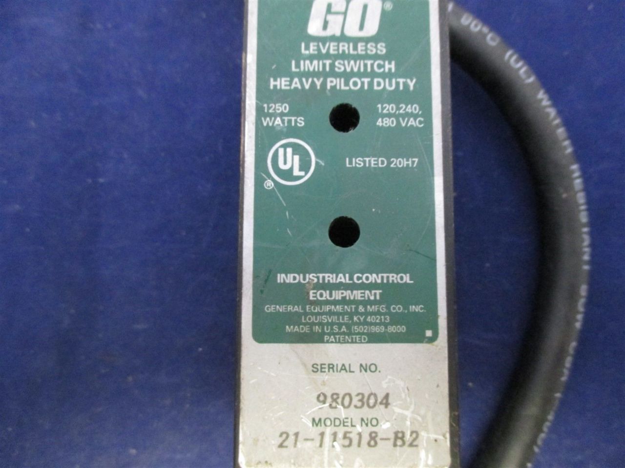 GO Leverless Limit Switch 21-11518-B2 | Process Industrial Surplus