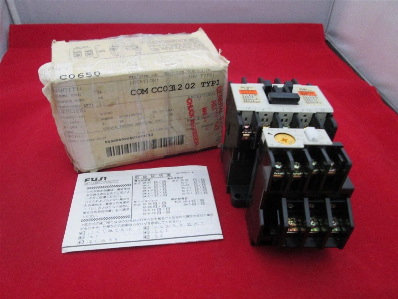 Fuji Electric Magnetic Switch SW-5-1/3H new | Process Industrial Surplus