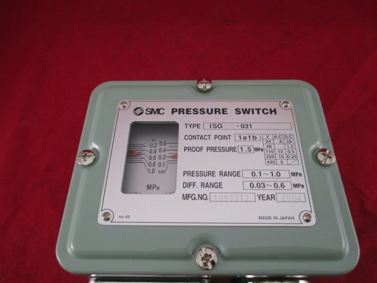 SMC Pressure Switch ISG230 -031 new | Process Industrial Surplus Corp.