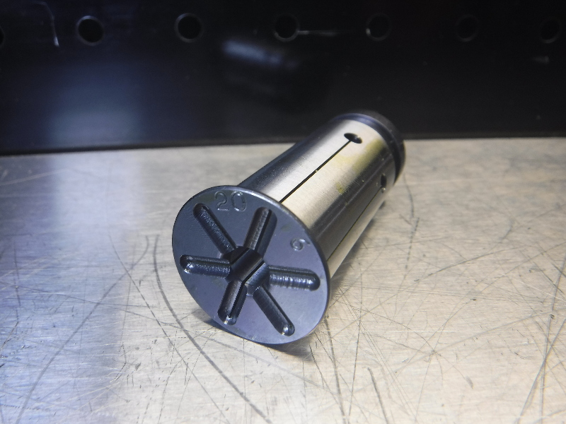 Schunk 6mm ID X 20mm OD 24mm Head Dia Slotted Collet GZB-S 20/6/50,5 ...