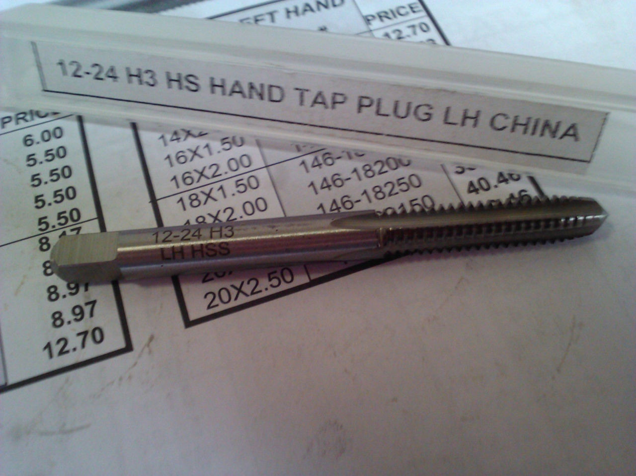 12-24 GH3 HIGH SPEED STEEL 4 FLUTE LEFT HAND PLUG TAP | North Bay ...