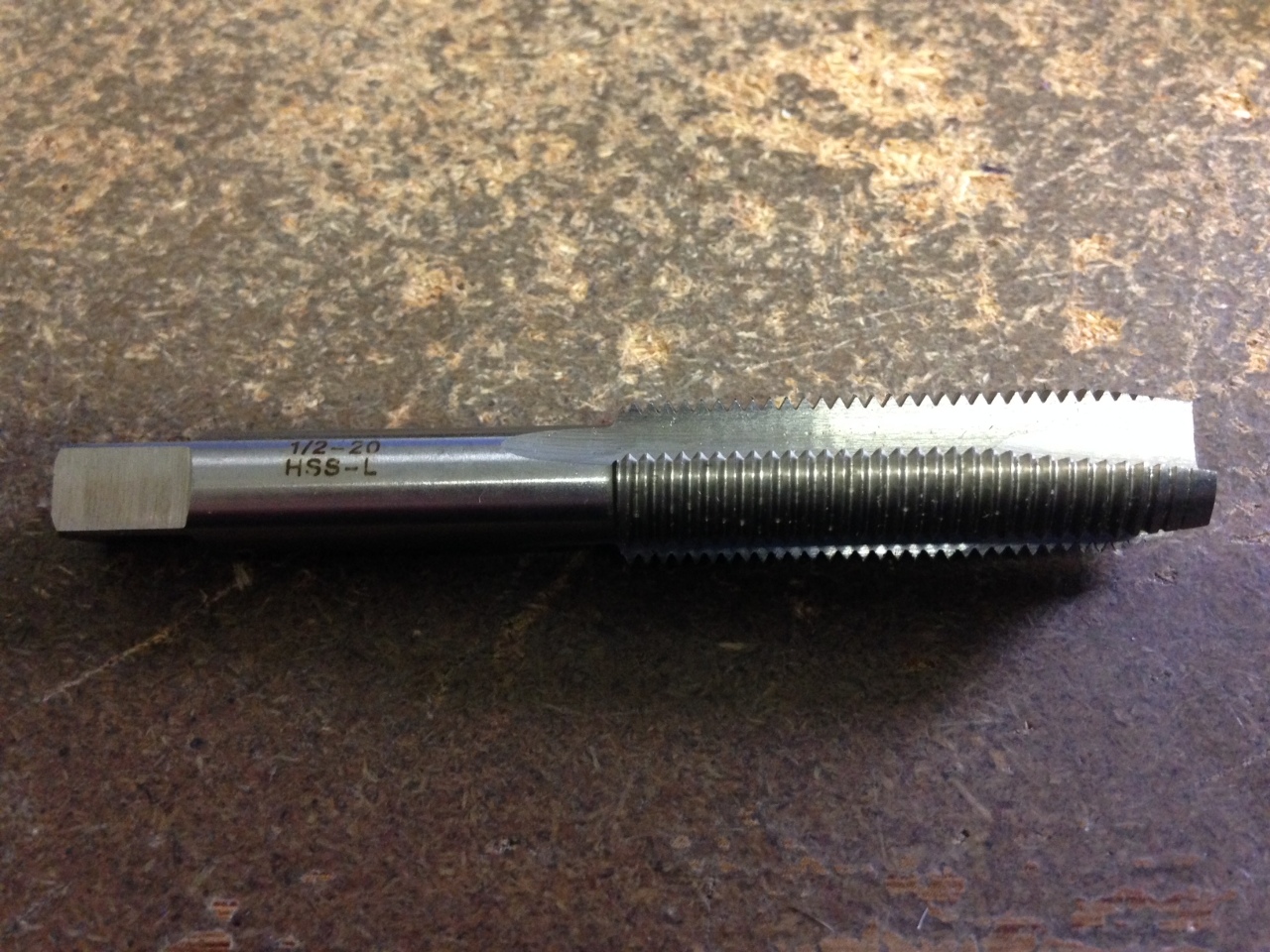 1/2"-20 HIGH SPEED STEEL 3 FLUTE LEFT HAND SPIRAL POINT PLUG TAP ...