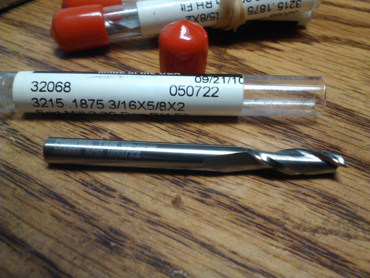 .1875" 3/16" 2 FLUTE SINGLE END CARBIDE END MILL 3/16" x 5/8" x 3/16" x ...